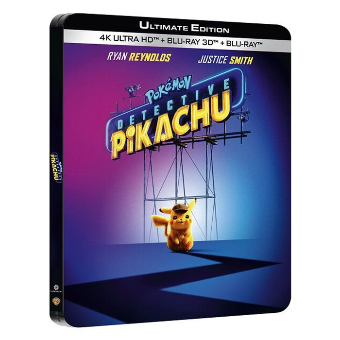 Pokémon détective Pikachu BLU-RAY STEELBOOK 4K + BLU-RAY 3D + BLU-RAY NEUF